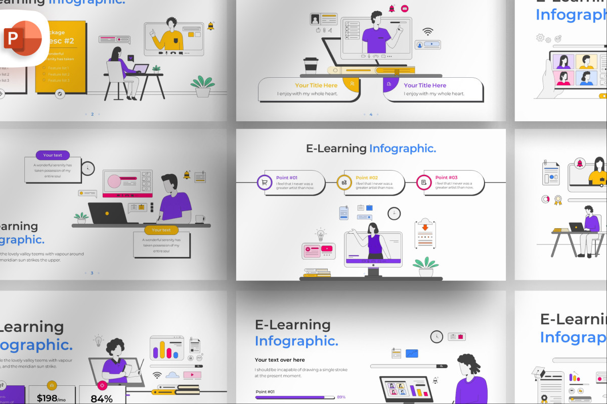 E-Learning PowerPoint Infographic Template | Nulivo Market